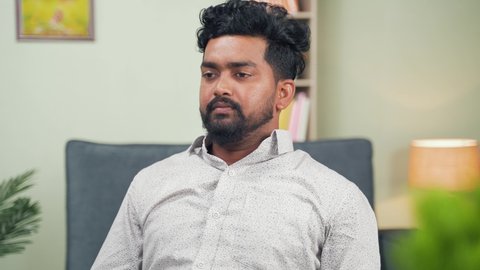 Tired Young Man Feeling Relief After Stock Footage Video (100% Royalty ...