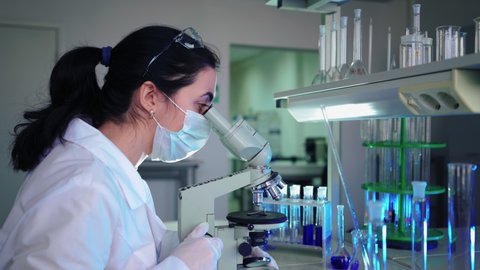 Young Scientist Looking Through Microscope Laboratory Stock Photo 524351890 | Shutterstock