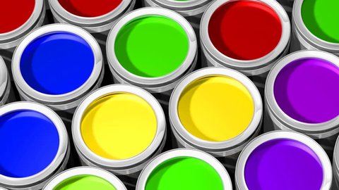 Paint Cans Color Palette Stock Photo (Edit Now) 1097375015