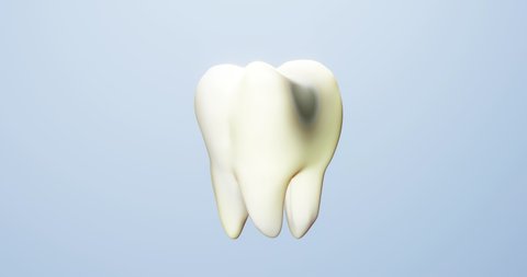 Looped Render 3d Animation Stylized Molar Stock Footage Video (100% ...