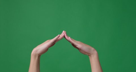 Hands Making House Frame Gesture Over Stock Footage Video (100% Royalty ...