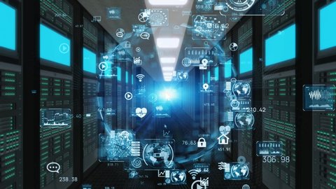 Data Center System Integration Graphical User Stock Footage Video (100% ...