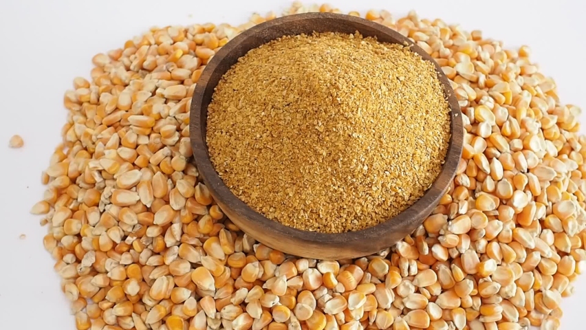 Yellow Gold Corn Distillers Dried Stock Footage Video (100% Royalty ...