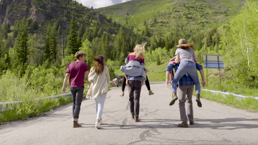 Three Teenage Girls Hop On Their Stock Footage Video (100% Royalty-free ...