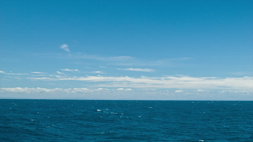 sea wide shot land on horizon Stock Footage Video (100% Royalty-free ...