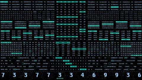hud futuristic digital data number code Stock Footage Video (100% ...