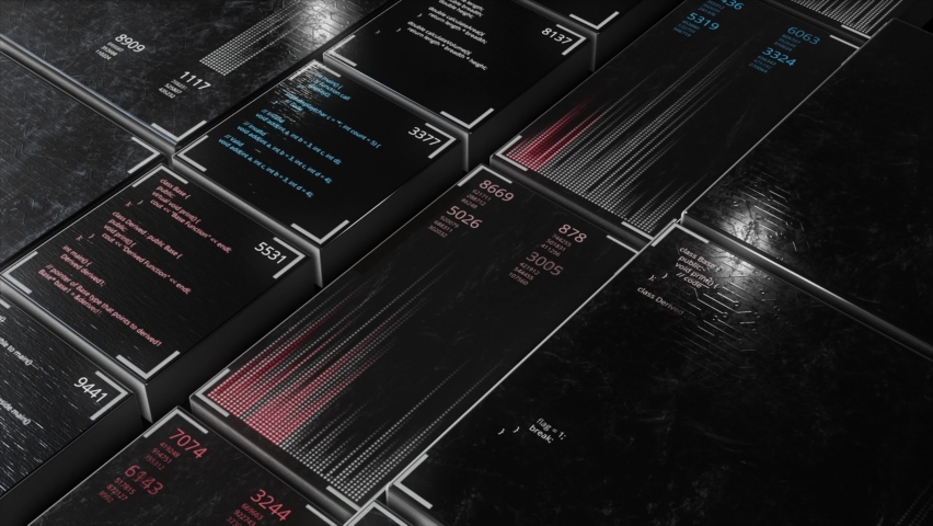 vertical moving panels running lines code Stock Footage Video (100% ...