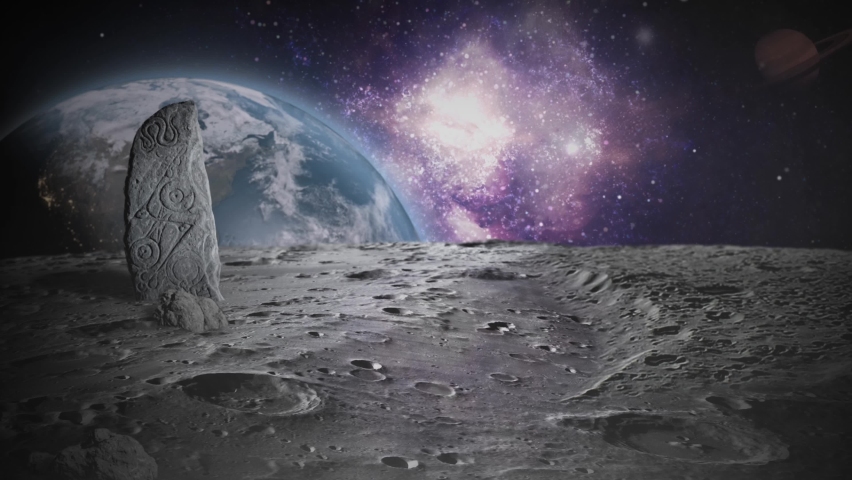 View from the Moon Standing Stock Footage Video (100% Royalty-free ...