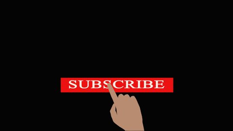 Button Click Subscribe Notification Animation Stock Footage Video (100% ...