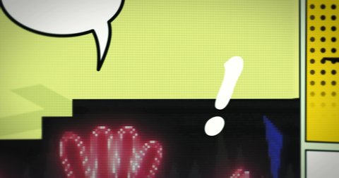 Moving Through Comic Magazine Strip Background Stock Footage Video (100 ...