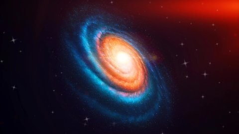 Spiral Galaxy Rotation Loop Millions Stars Stock Footage Video (100% ...