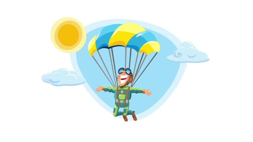 Skydiving cartoon Stock Video Footage - 4K and HD Video Clips ...