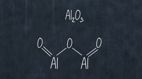 Aluminium Oxide Formula Handwritten Chemical Formula Stock Footage ...