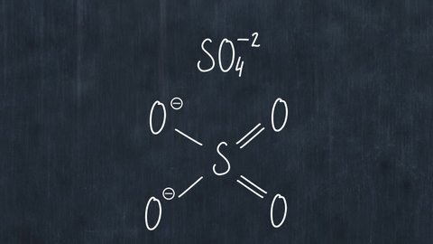 Sulfate Ion Formula Handwritten Chemical Formula Stock Footage Video ...