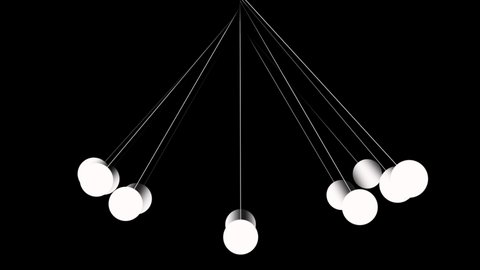 Freely Swinging Pendulums Motion Hyper Realistic Stock Footage Video ...