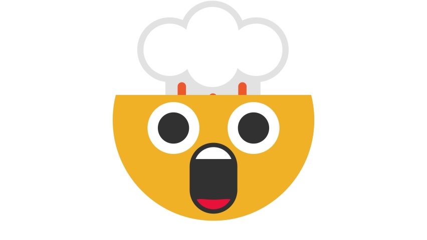 exploding face flat animated emoji smiley Stock Footage Video (100% ...