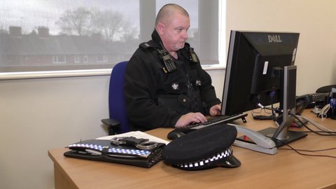 Police officer desk Stock Video Footage - 4K and HD Video Clips ...