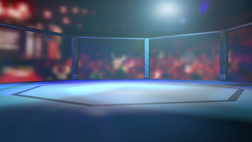 mma cage fight ring sweeping lights Stock Footage Video (100% Royalty ...
