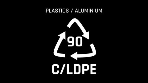Plastics Aluminium Cldpe Number 90 Recycle Stock Footage Video (100% ...