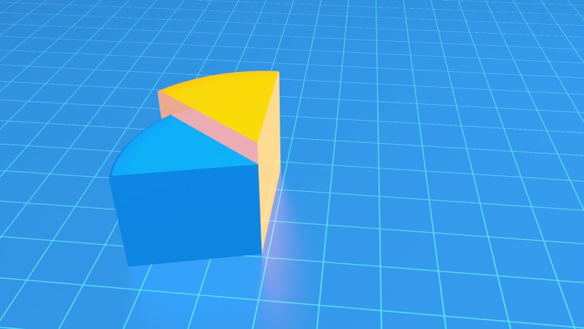 3D infographic of a vector bar graph chart showing data visualization ...