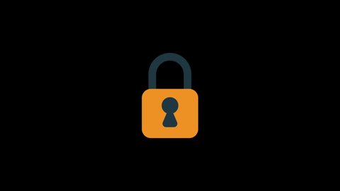 Lock Icon Animation Vector Art 4k Stock Footage Video (100% Royalty ...