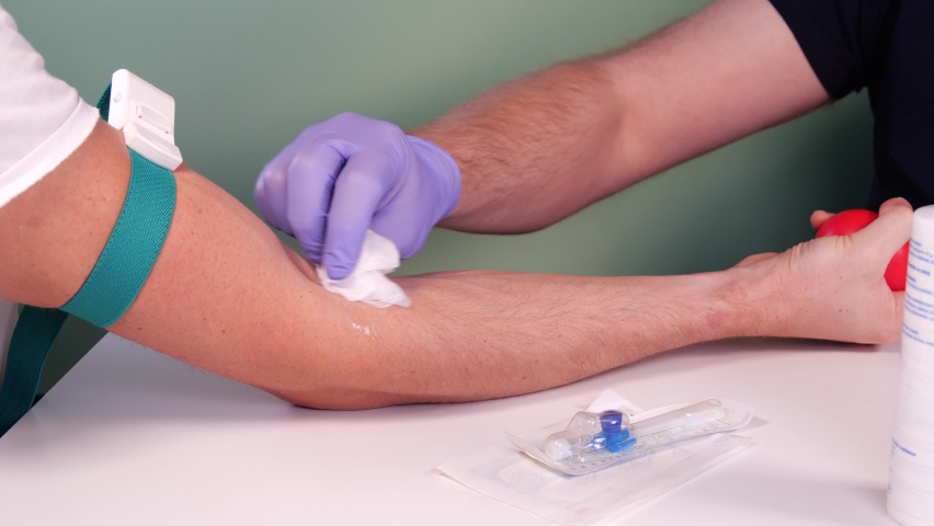 injection blood collection nurse paramedic prepares Stock Footage Video ...
