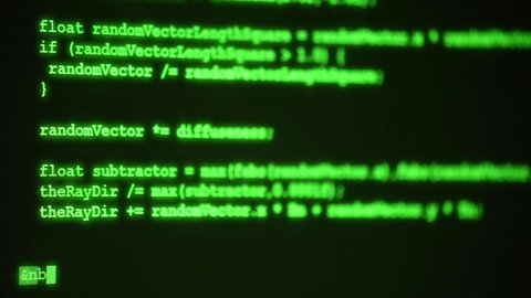 Typing Green Source Code Computer Program Stock Footage Video (100% ...