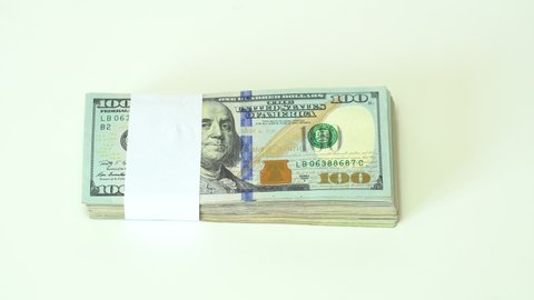 Giving Big Stack Paper Cash Stock Footage Video (100% Royalty-free ...