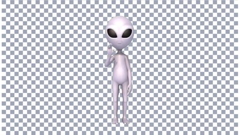 Alien Say Bye Loop Animation Footage Stock Footage Video (100% Royalty ...