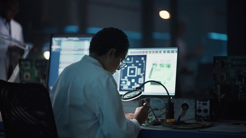 Engineer Working On Desktop Computer Screen Stock Photo (Edit Now ...