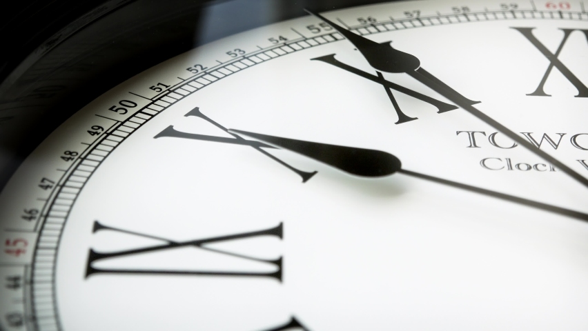 baildon uk 12-12-2020 vintage white clock Stock Footage Video (100% ...