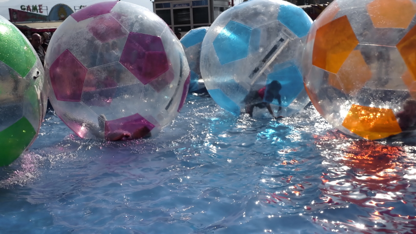 Zorbing On Water Stock Video Footage - 4K and HD Video Clips | Shutterstock