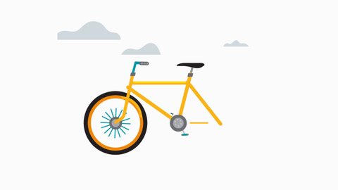 Animated Video Bicycle Transparent Background Alpha Stock Footage Video ...