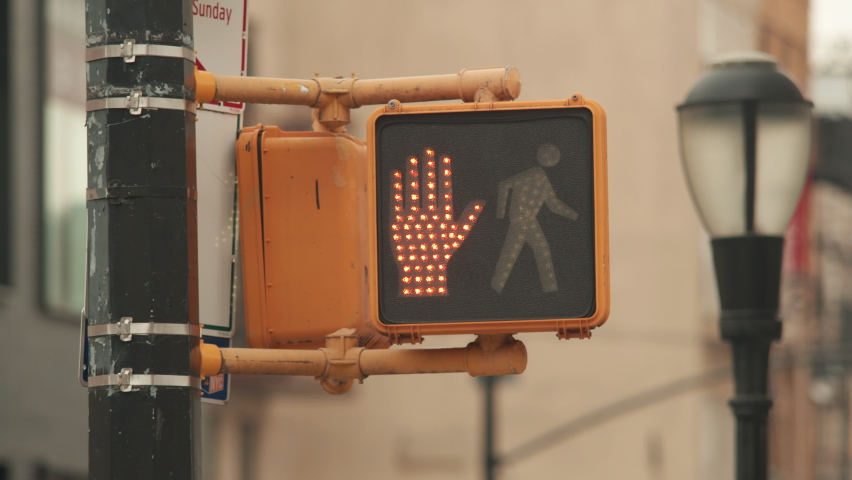 Daytime Sign Cycles Between Walk Stock Footage Video (100% Royalty-free ...