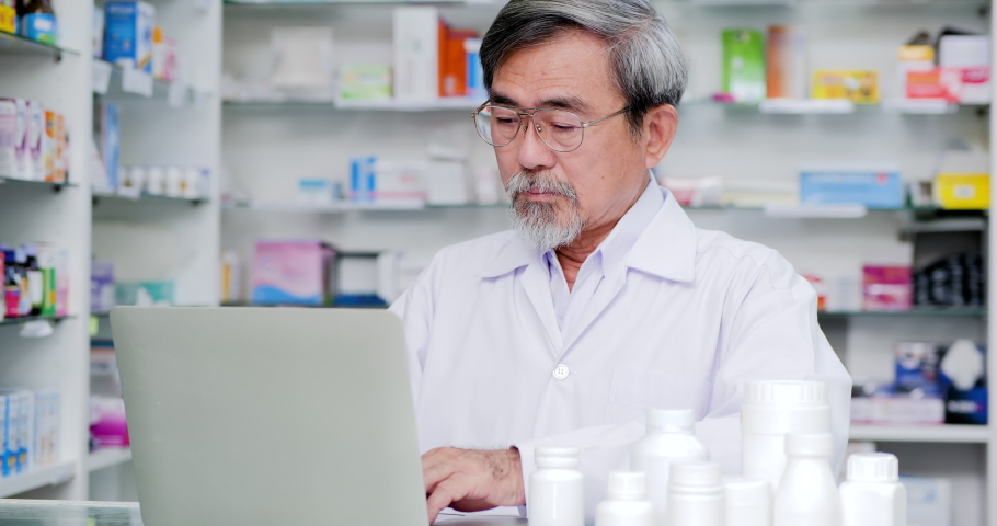 Doctor Man Working Pharmacy Store Hospital Stock Footage Video (100% ...