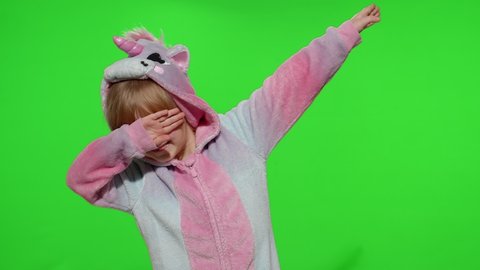 Child Smiling Dancing Celebrating Performing Dab Stock Footage Video ...