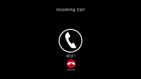 Incoming Call Template Animation On Black Stock Footage Video (100% ...