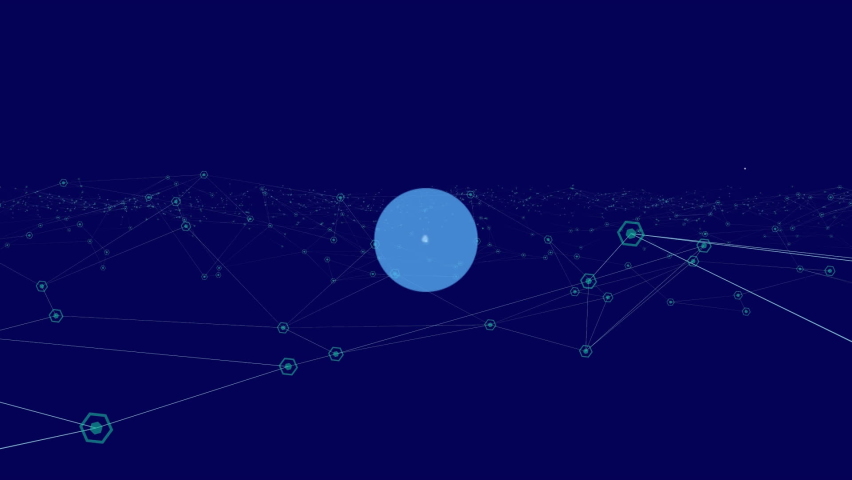 digital animation network connections icons moving Stock Footage Video ...