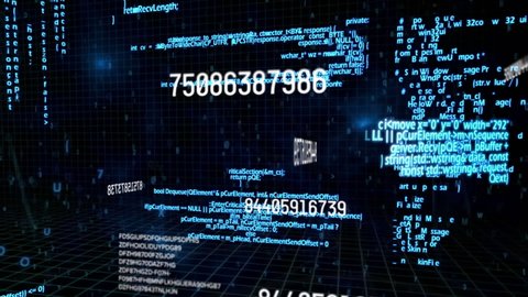 program code moving on computer screen Stock Footage Video (100% ...