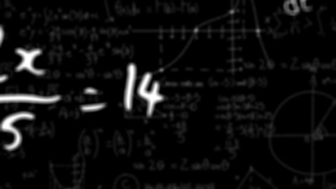Digital Animation Mathematical Symbols Equations Floating Stock Footage ...