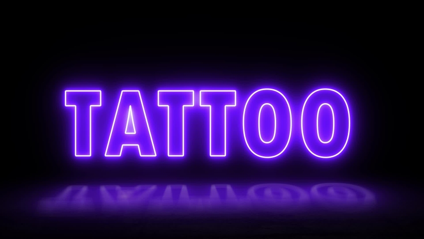 Neon Tattoo Sign Stock Video Footage - 4K and HD Video Clips | Shutterstock