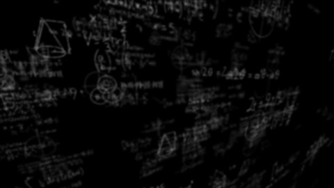Digital Animation Mathematical Equations Formula Floating Stock Footage ...