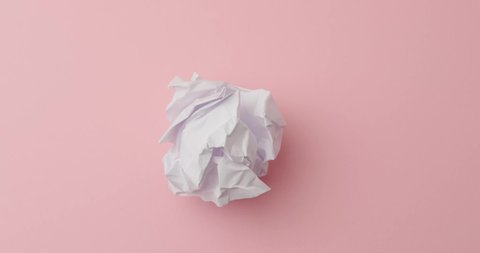 crumpled paper ball stop motion animated Stock Footage Video (100% ...