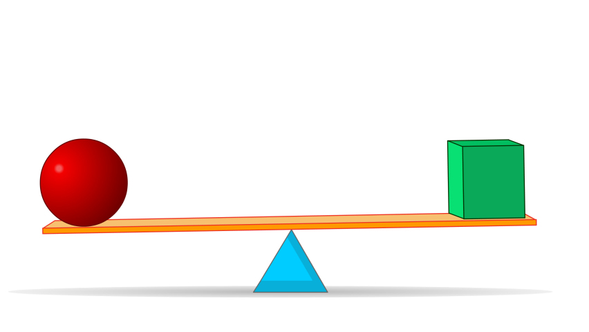 Leverage Scale Loop Animation Equal Weight Stock Footage Video (100% ...