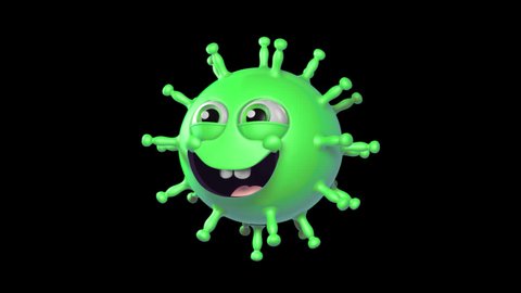 Virus Smiling Face 3d Animated Emoji Stock Footage Video (100% Royalty ...