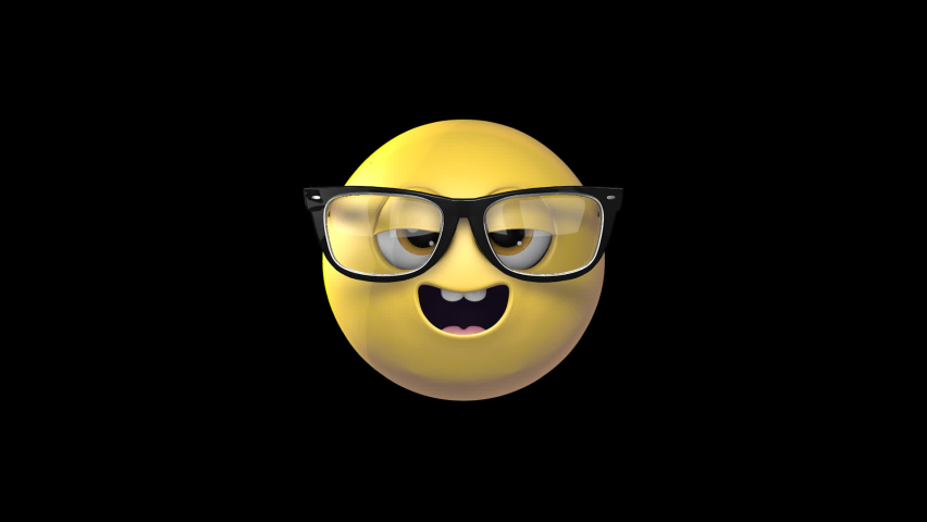 nerd face 3d animated emoji hd Stock Footage Video (100% Royalty-free ...