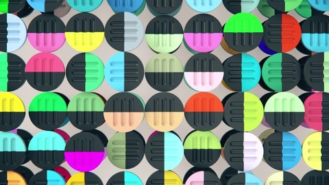 Abstract Circle Forms Pattern 3d Render Stock Footage Video (100% ...
