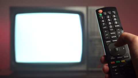 Tv Remote Control Channel Surfing Old Stock Footage Video (100% Royalty ...