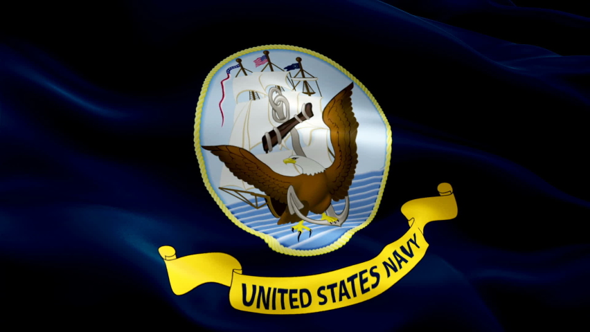 United States Navy Waving Flag. Stock Footage Video (100% Royalty-free ...