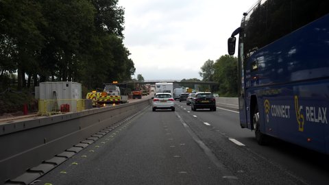 Motorway M6 England United Kingdom Circa Stock Footage Video (100% ...
